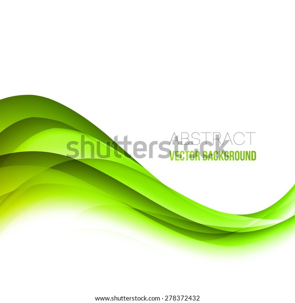 Vector Abstract Green Curved Lines Background Stock Vector (Royalty ...