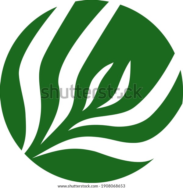 Vector Abstract Green Round Logo Design Stock Vector (Royalty Free ...