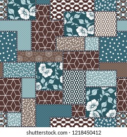 Vector Abstract Hand Drawn Seamless Patchwork Stock Vector (Royalty Free) 1218450412 | Shutterstock