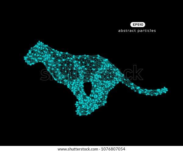 Vector Abstract Illustration Jumping Puma Eps Stock Vector (Royalty ...