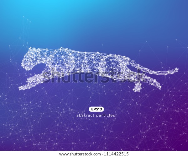 Vector Abstract Illustration Jumping Puma Eps Stock Vector (Royalty ...