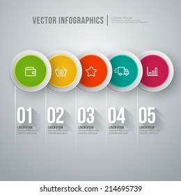 Infographic Template Form Broken Colored Paper Stock Vector (Royalty ...