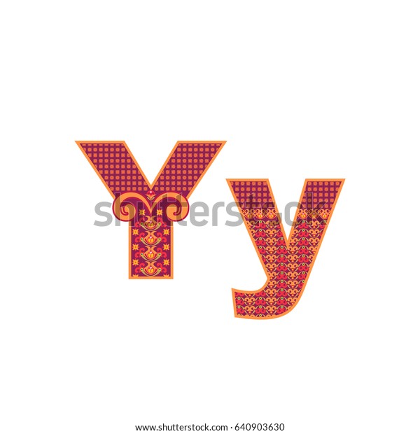 Vector Abstract Letter Y Ornamental Pattern Stock Vector (Royalty Free ...