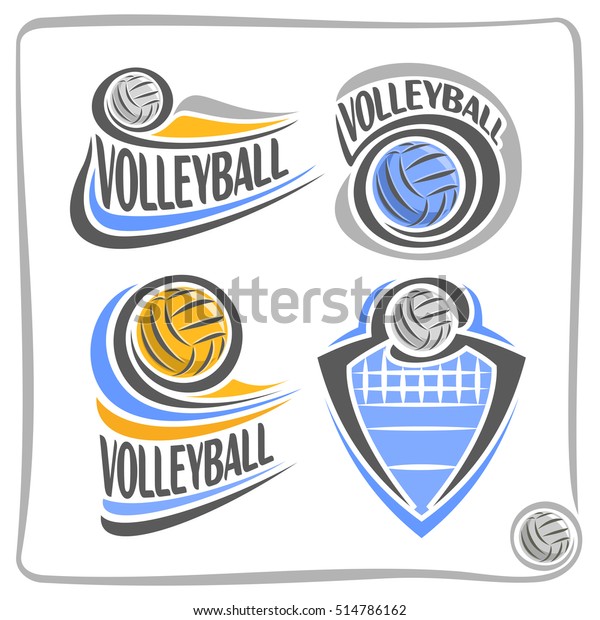 Vector Abstract Logo Volleyball Ball Decoration Stock Vector (Royalty ...