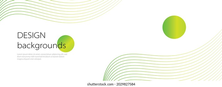Vector Abstract Long Banner Wavy Lines Stock Vector (Royalty Free ...