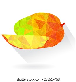 Vector Abstract Mango Origami Style Aquarelle Stock Vector (Royalty ...