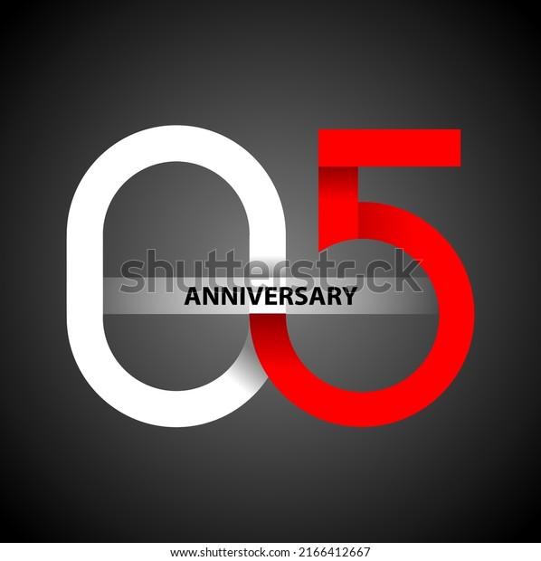 Vector Abstract Modification 05 Number Anniversary Stock Vector ...