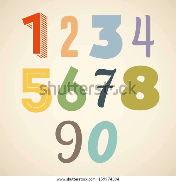 Vector Abstract Number Set : image vectorielle de stock (libre de ...
