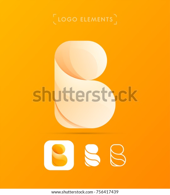 Vector Abstract Origami Letter B Template Stock Vector (Royalty Free ...