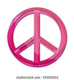 Vector Abstract Peace Icon Isolated On Stock Vector (Royalty Free ...