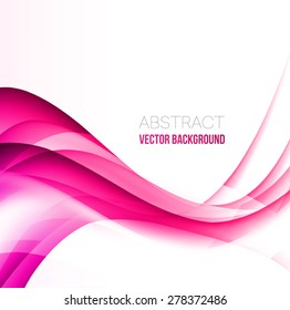 Vector Abstract Pink Curved Lines Background Stock Vector (Royalty Free ...