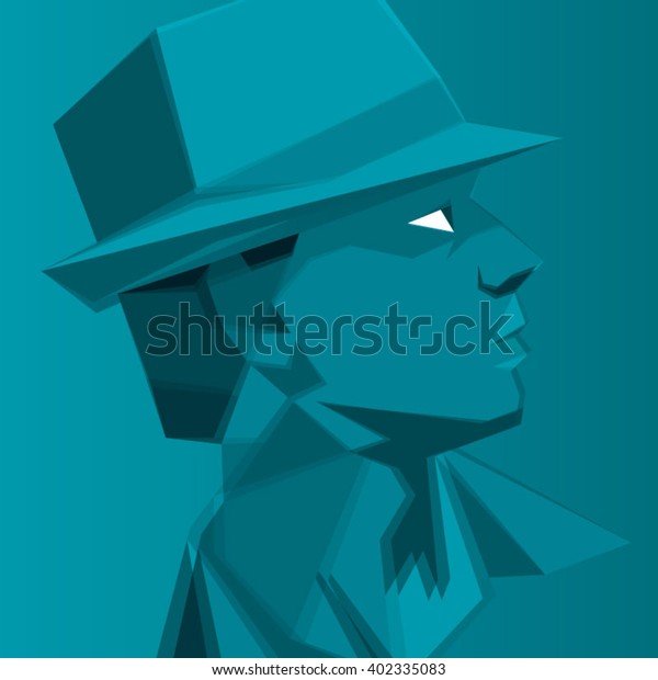 Vector Abstract Polygon Illustration Male Face Stock Vector (Royalty ...
