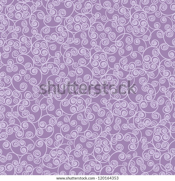 Vector Abstract Purple Swirls Seamless Pattern Stock Vector (Royalty ...