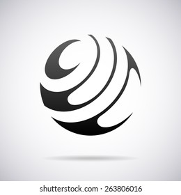 Vector Abstract Round Logo Design Template Stock Vector (Royalty Free ...