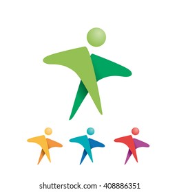 Vector Abstract Shape Walking Man Stock Vector (Royalty Free) 408886351 ...