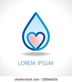 Love Water Drop Stock Vector (Royalty Free) 748015219