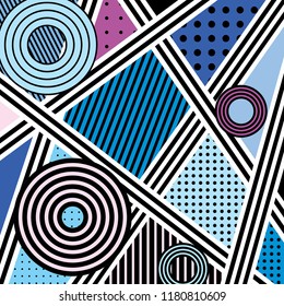 Abstract colorful stripes with white circle | Public domain vectors