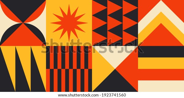 Vector Abstract Symbols Bold Geometric Shapes Stock Vector (Royalty ...