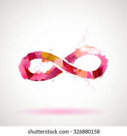 Vector Abstract Watercolor Infinity Symbol Stock Vector (Royalty Free ...