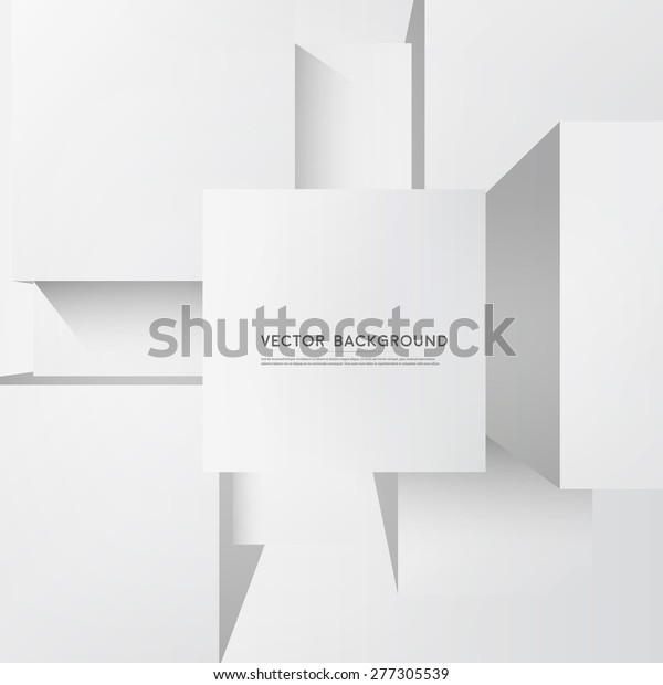 Vector Abstract White 3d Squares Background Stock Vector (Royalty Free ...