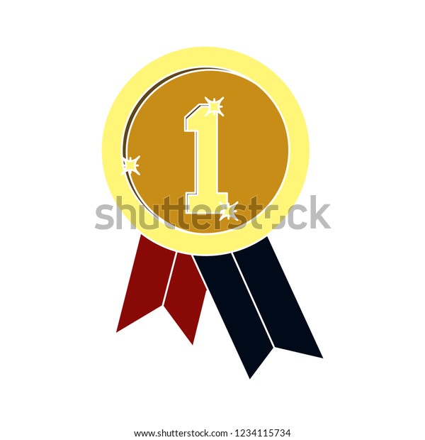 Vector Achievement Medal Badge Isolated Vector Stock Vector (Royalty ...