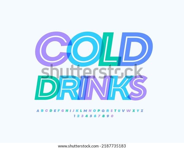 Vector Advertising Sign Cold Drinks Menu Stock Vector (Royalty Free ...