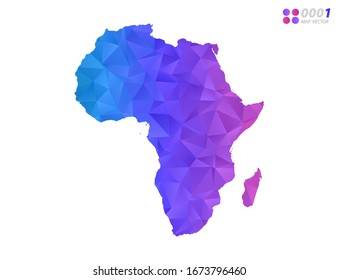 Vector Africa Map Colorful Polygon Triangle Stock Vector (Royalty Free ...