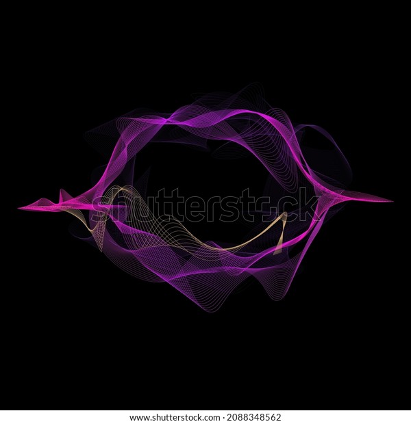 Vector Air Abstract Frame On Black Stock Vector (Royalty Free ...