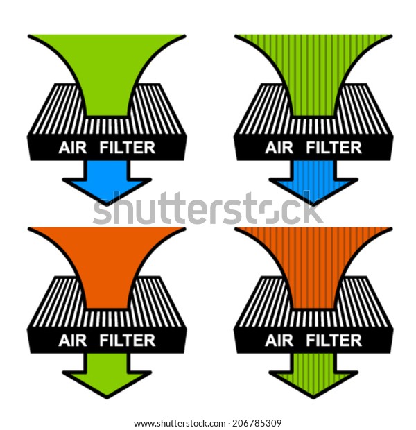 Vector Air Filter Symbols Stock Vector (Royalty Free) 206785309