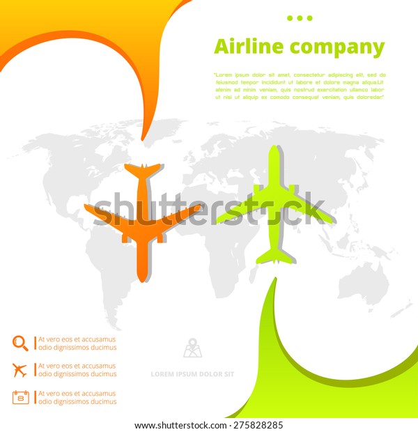 Vector Aircraft Brochure Planes Whirlwinds Infographics Stock Vector ...
