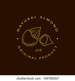 Vector Almond Logo Design Templates Emblem Stock Vector (Royalty Free ...