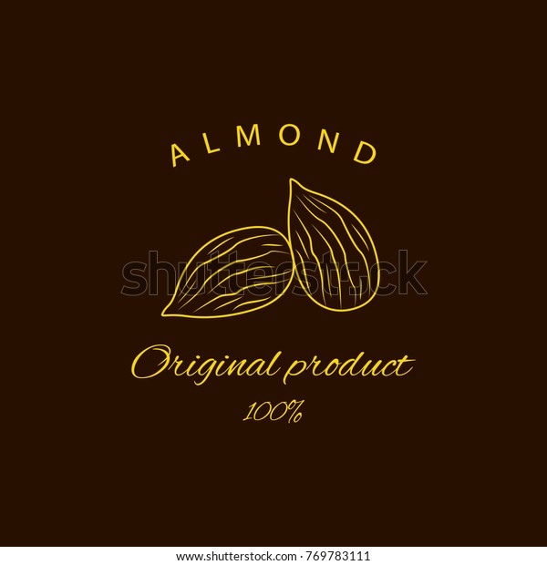Vector Almond Logo Design Templates Emblem Stock Vector (Royalty Free ...