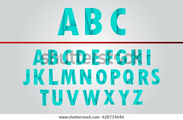 Vector Alphabet Blue Color Stock Vector (Royalty Free) 628714646 ...
