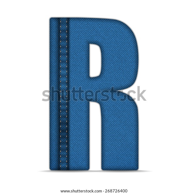 Vector Alphabet Blue Jeans Letter Stock Vector (Royalty Free) 268726400