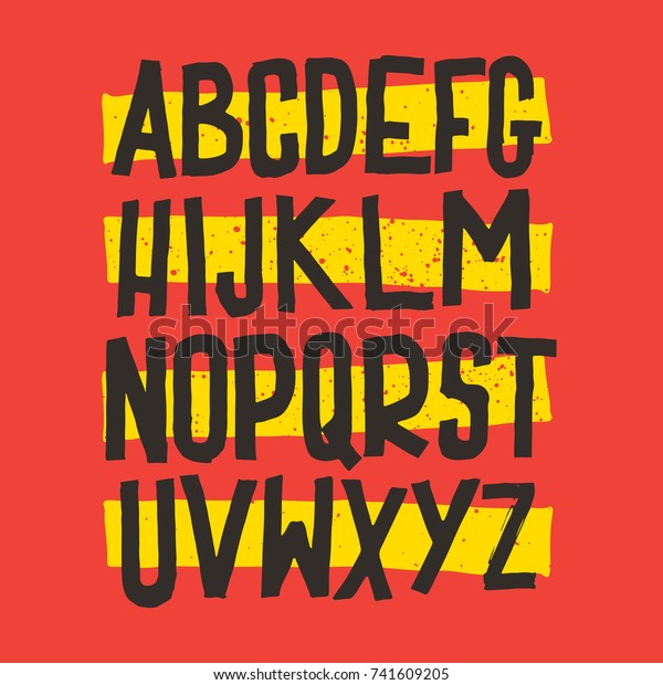 Vector Alphabet Custom Letters Lettering Custom Stock Vector (Royalty ...