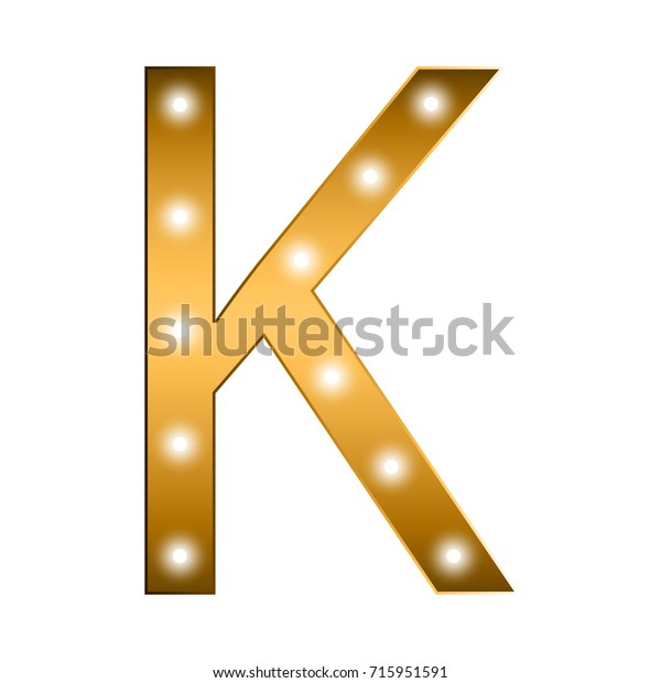 Vector Alphabet Gold Letter K Gold Stock Vector (Royalty Free ...