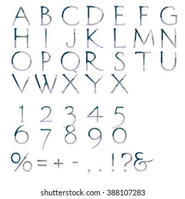 Vector Alphabet Gradient Effect Letters Stock Vector (Royalty Free ...