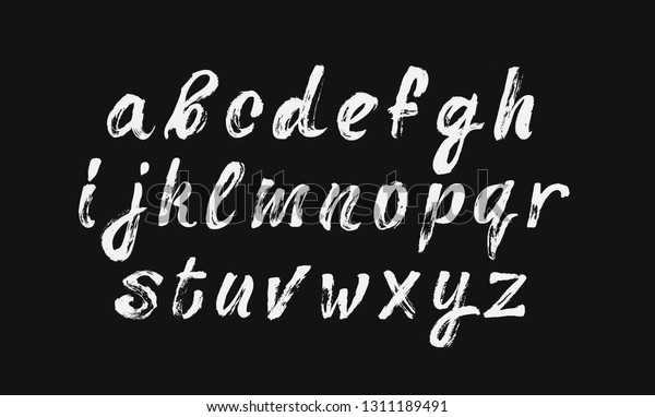 Vector Alphabet Hand Drawn Letters Letters Stock Vector (Royalty Free ...