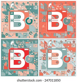 Vector Alphabet Letter B Stock Vector (Royalty Free) 247011850 ...
