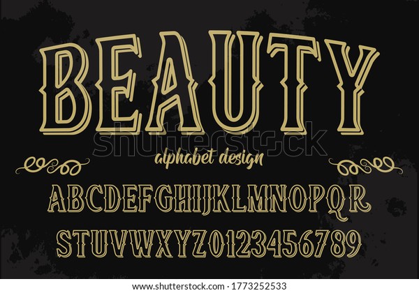 Vector Alphabet Letters Numbers Vintage Font Stock Vector (Royalty Free ...