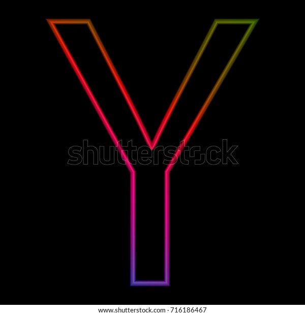 Vector Alphabet Neon Letter Y Logo Stock Vector (Royalty Free ...