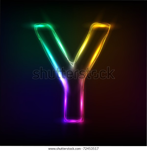 Vector Alphabet Neon Letter Y Stock Vector (Royalty Free) 72453517 ...