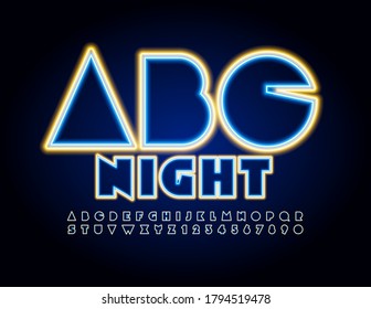 Vector Alphabet Night Poster Flyer Sign Stock Vector (Royalty Free ...