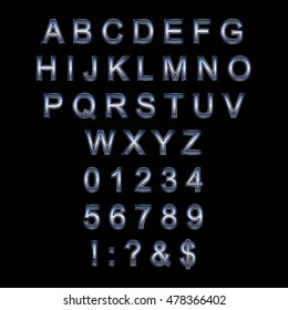 Vector Alphabet Numbers Signs Stock Vector (Royalty Free) 478366012