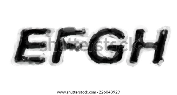 Vector Alphabet Oil Paint Efgh Stock Vector (Royalty Free) 226043929 ...