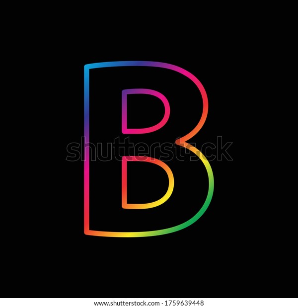 Vector Alphabet Rainbow Letter B Logo Stock Vector (Royalty Free ...