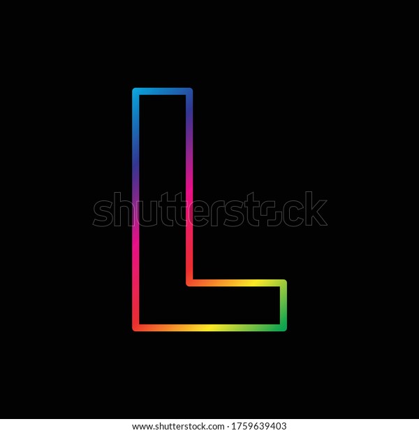 Vector Alphabet Rainbow Letter L Logo 库存矢量图（免版税）1759639403 | Shutterstock