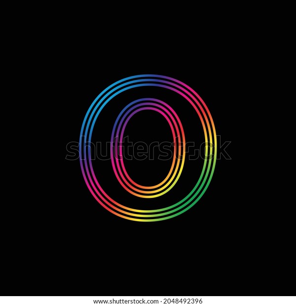 Vector Alphabet Rainbow Letter O Logo Stock Vector (Royalty Free ...