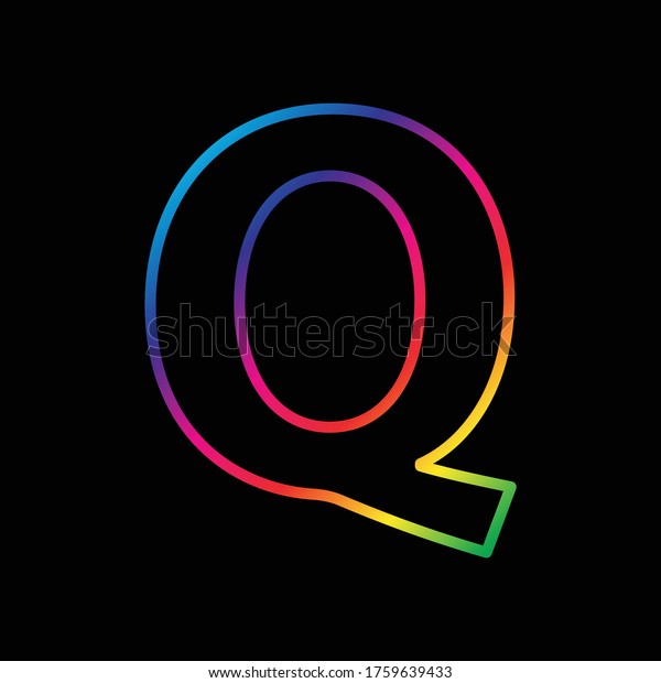 Vector Alphabet Rainbow Letter Q Logo Stock Vector (Royalty Free ...
