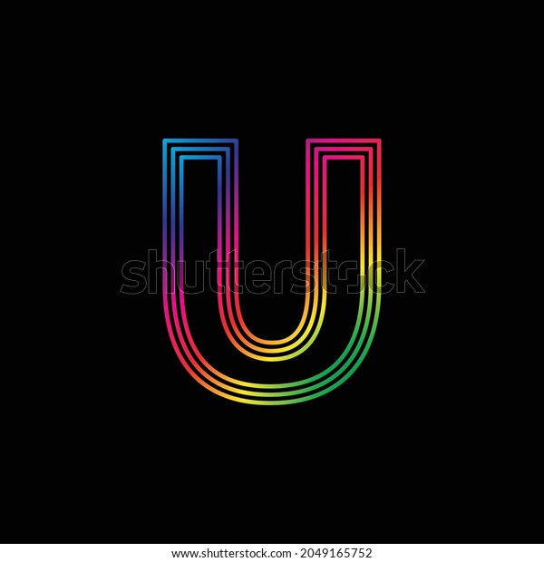 Vector Alphabet Rainbow Letter U Logo Stock Vector (Royalty Free ...
